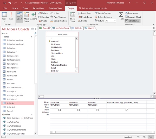 MS Access - 内置函数 | MS Access 教程