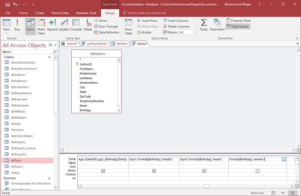 MS Access 内置函数详解与使用示例 | MS Access 教程