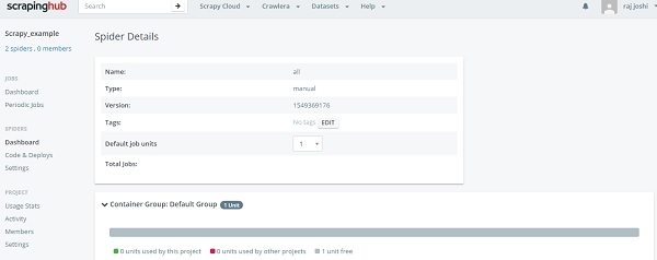 在 ScrapingHub 上部署 Scrapy 蜘蛛 | w3schools 教程