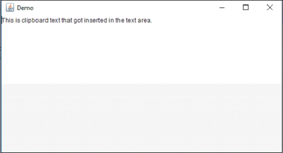 将剪贴板文本粘贴到 JTextArea 的 Java 程序 | w3schools 教程