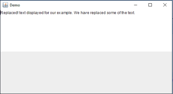 Java 程序替换 JTextArea 中的前 10 个字符 | w3schools 中文网
