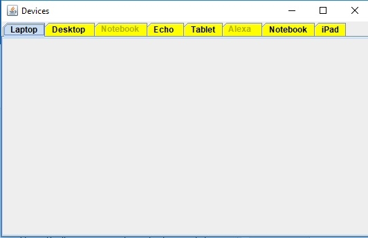 如何使用 Java 禁用 JTabbedPane 容器中的选项卡? | w3schools 教程