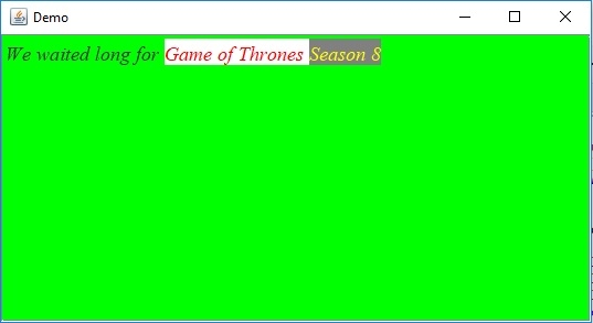 如何使用 Java 在 JTextPane 中设置文本字体? | w3schools 教程