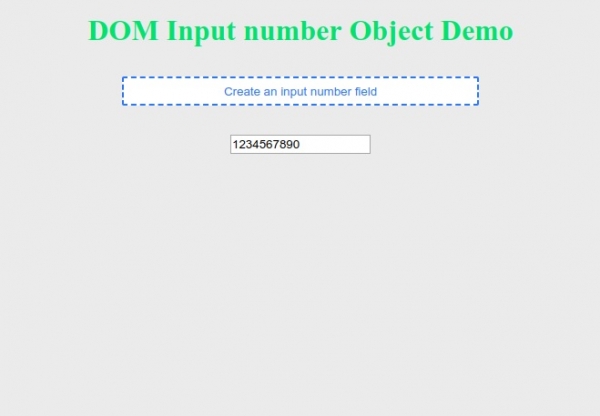 HTML DOM Input Number 对象 | w3schools 教程