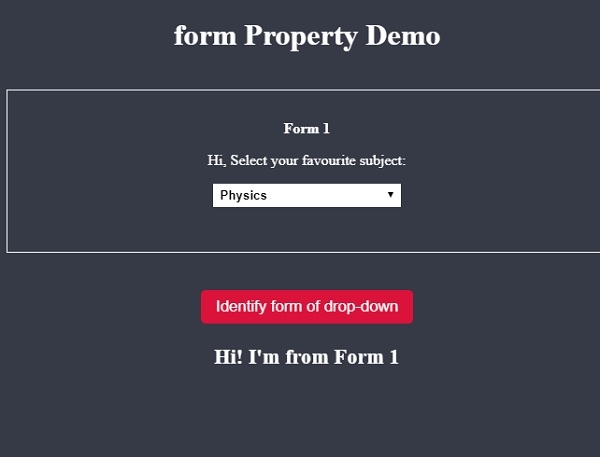 HTML DOM Select form 属性 | w3schools 教程