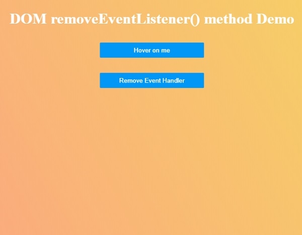 HTML DOM removeEventListener() 方法 | w3schools 中文网
