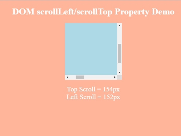 HTML DOM scrollLeft 属性 | w3schools 教程