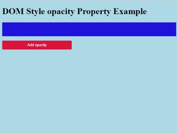 HTML DOM Style opacity 属性 | w3schools 教程