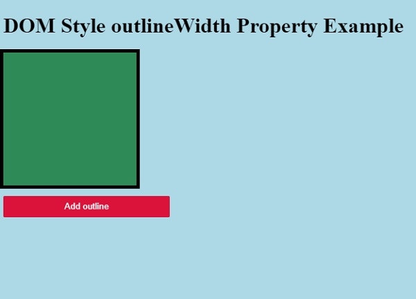 HTML DOM Style outlineWidth 属性 | w3schools 教程