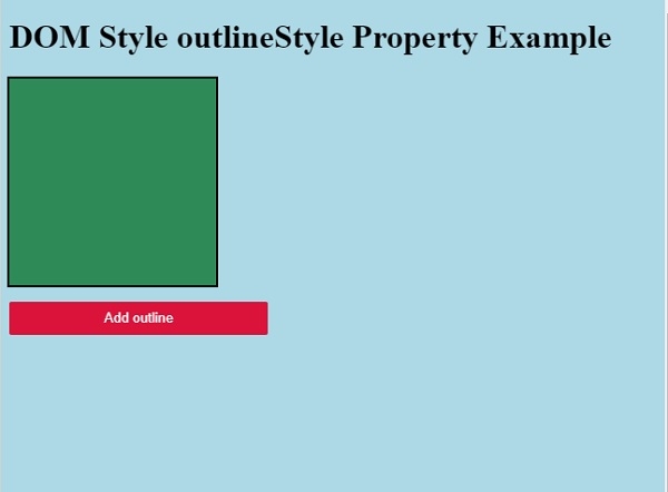 HTML DOM Style outlineStyle 属性 | w3schools 中文网