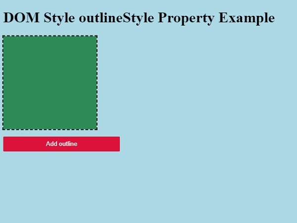 HTML DOM Style outlineStyle 属性 | w3schools 中文网