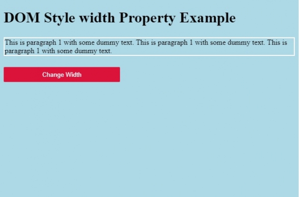 HTML DOM style width 属性 | w3schools 教程