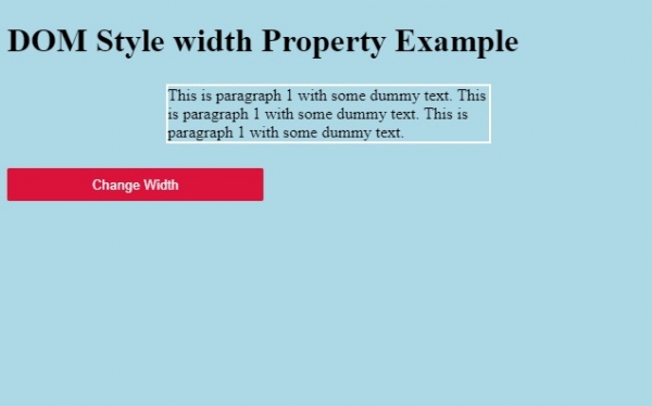 HTML DOM style width 属性 | w3schools 教程