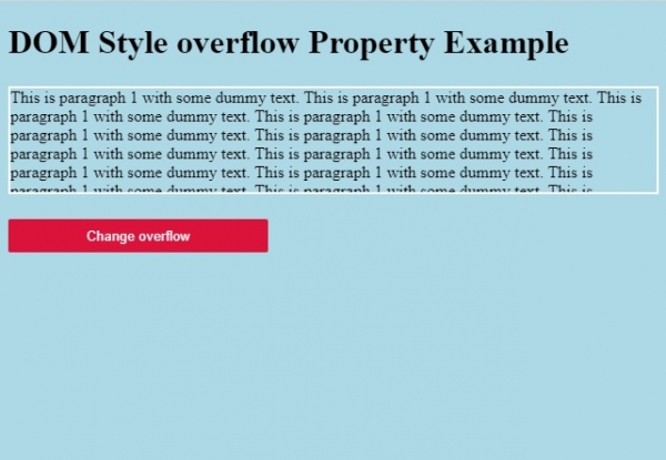 HTML DOM Style overflow 属性 | w3schools 中文网