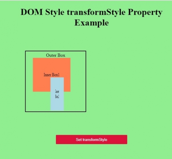 HTML DOM Style transformStyle 属性 | w3schools 教程