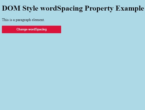 HTML DOM 样式 wordSpacing 属性 | w3schools 中文网