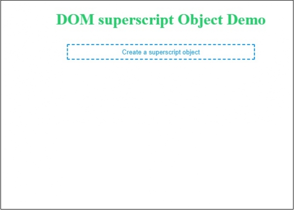 HTML DOM 上标对象 | w3schools 教程