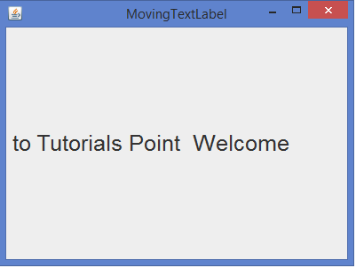 如何使用 Java 中的 JLabel 实现移动文本? | w3schools 教程