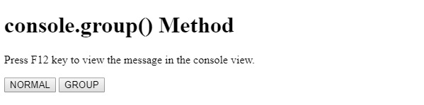 HTML DOM console.group() 方法 | w3schools 中文网