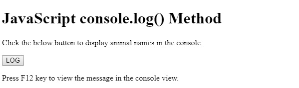 HTML DOM console.log() 方法 | w3schools 教程