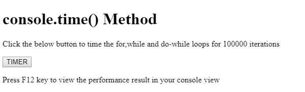 HTML DOM console.timeEnd() 方法 | w3schools 教程