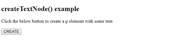 HTML DOM createTextNode() 方法 | w3schools 教程