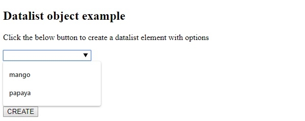HTML DOM Datalist 对象 | w3schools 中文网