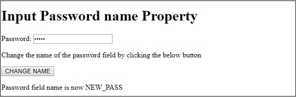 HTML DOM Input Password name 属性 | w3schools 中文网