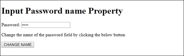 HTML DOM Input Password name 属性 | w3schools 教程