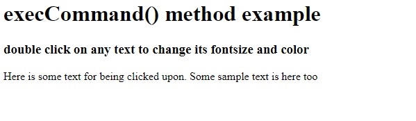 HTML DOM execCommand() 方法 | w3schools 中文网