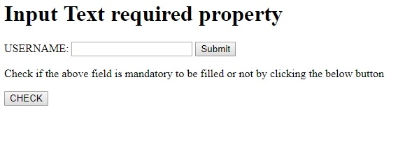 HTML DOM Input Text required 属性 | w3schools 中文网