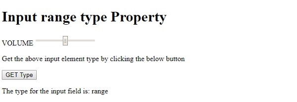 HTML DOM Input Range type 属性 | w3schools 教程
