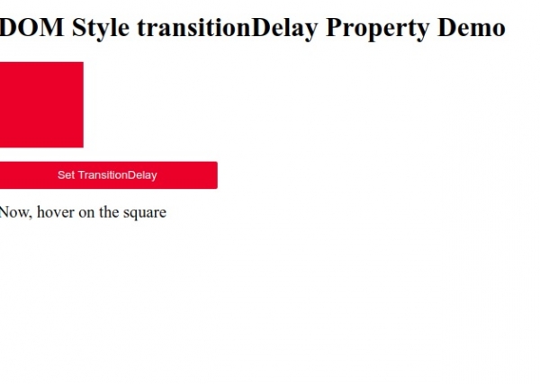 HTML DOM Style transitionDelay 属性 | w3schools 中文网