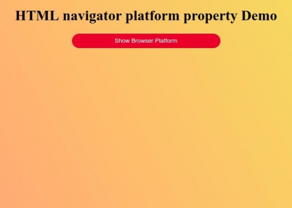 HTML Navigator platform 属性 | w3schools 中文网