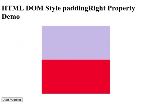 HTML DOM Style paddingRight 属性 | w3schools 教程