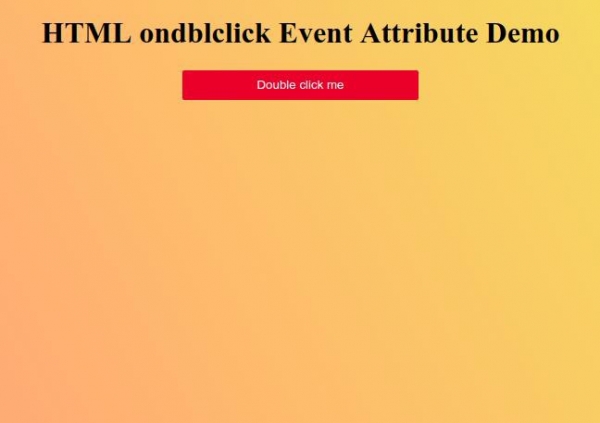 HTML ondblclick 事件属性 | w3schools 中文网