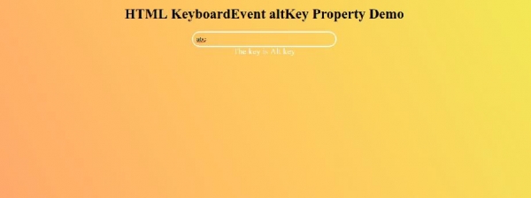 HTML DOM KeyboardEvent altKey 属性 | w3schools 中文网