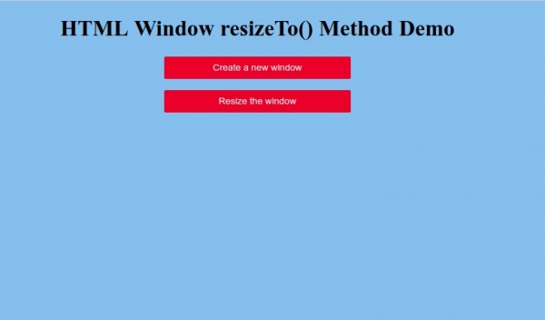 HTML Window resizeTo() 方法 | w3schools 中文网