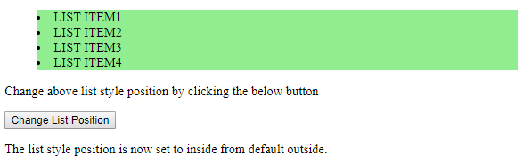 HTML DOM Style listStylePosition 属性 | w3schools 中文网