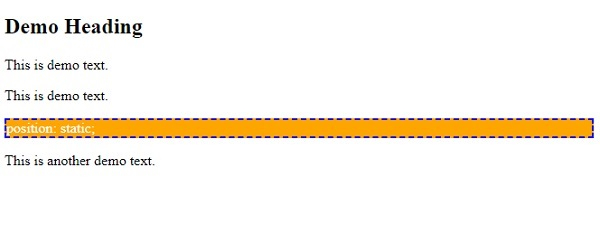 CSS 中的静态定位 | w3schools 中文网