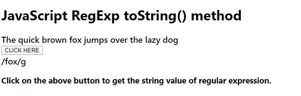 JavaScript RegExp toString() 方法 | w3schools 教程