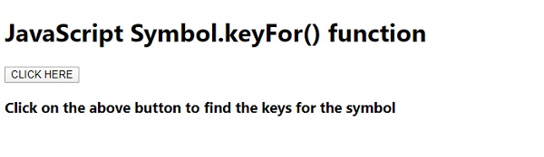 JavaScript Symbol.keyFor() 函数 | w3schools 中文网