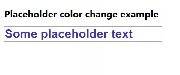 如何使用 CSS 更改占位符属性的颜色? | w3schools 中文网