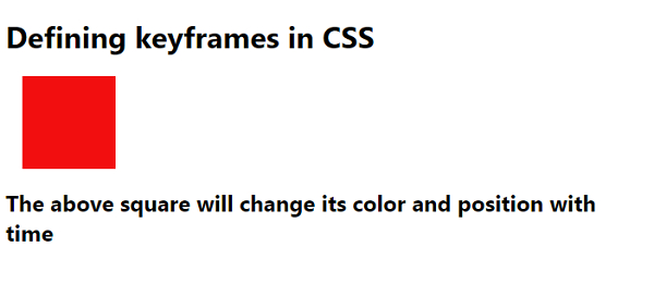 在 CSS3 中定义关键帧 | w3schools 教程