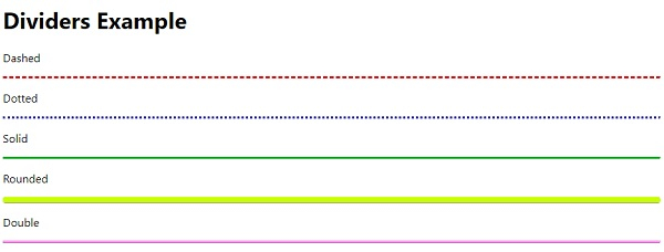 如何使用 CSS 创建不同的分隔线? | w3schools 教程