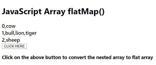 JavaScript 中的 Array.prototype.flatMap()。 | w3schools 教程