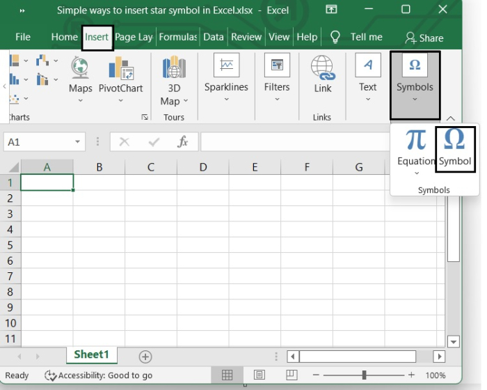 在 Excel 中插入星号的简单方法 | w3schools 中文网