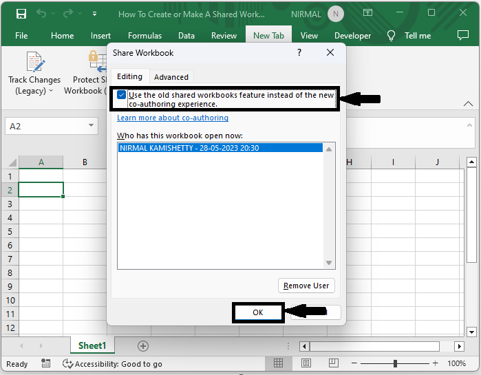如何在 Excel 中创建/创建共享工作簿? | w3schools 教程