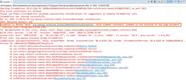 如何在 Selenium 中避免"StaleElementReferenceException"? | w3schools 教程