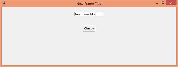 如何更改 Tkinter 框架标题? | w3schools 教程